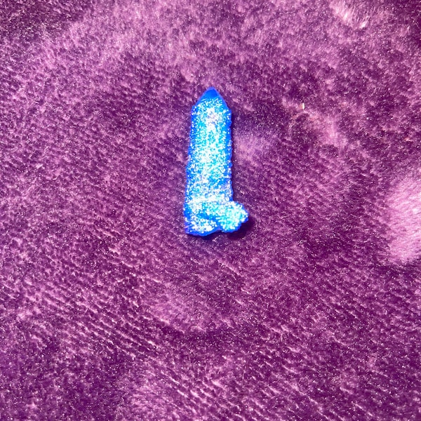 Blue FLAME AURA QUARTZ Crystal - Rainbow Quartz, Home Decor, Crystal ...