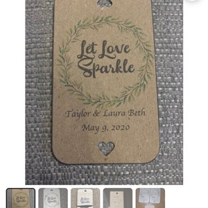 Wedding Sparkler Labels - Etsy UK