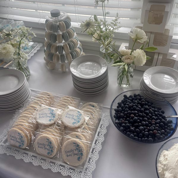 Blush Pink Pearl Macarons - Macaroons Cookies Treats Delicious Flavor ...