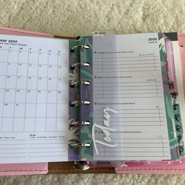 Large Text Today Page Marker, Frosted Plastic , Bookmark, Planner ...