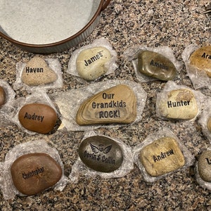 Engraved Name Rock Personalized Engraved Rock Palm Size | Etsy