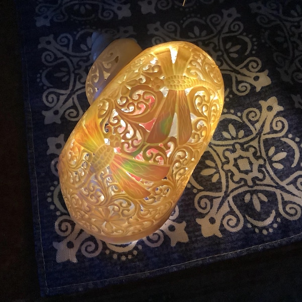 Carved Snail Shell,hummingbird Theme,natural Sea Shell,polished and ...