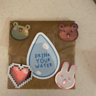 Water Sticker Drink Your Water Waterproof Stickers for Water Bottles - Etsy