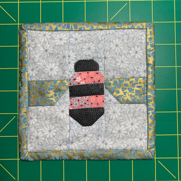 Bee Quilt Block Pattern, Machine Pieced, PDF Instant Digital Download ...
