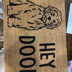 1426 Hey Dood Golden Doodle Dog Goldendoodle Doormat Labradoodle ...