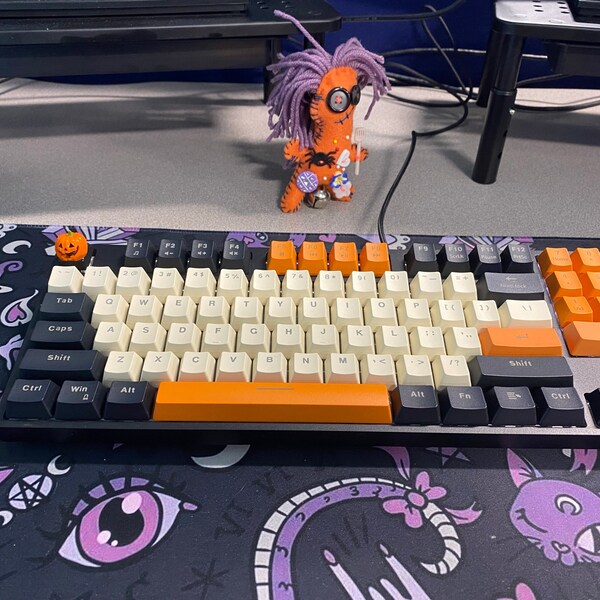 Halloween Pumpkin Backlit LED Keycaps Handmade Resin Custom Artisan - Etsy