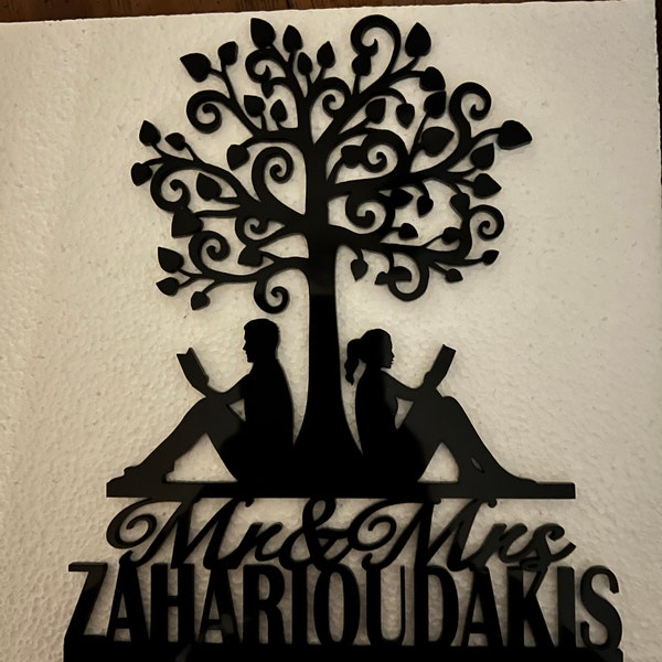 Reading Wedding Cake Topper | Book Reading Cake Topper | Literary Cake ...