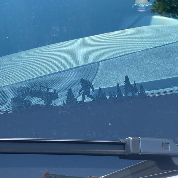 2dr & 4dr Bronco Windshield Sasquatch Forest Easter Egg for 2021, 2022 ...