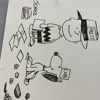 Snoopy Drawing, Snoopy Ink Illustration Artwork, Woodstock Peanuts ...