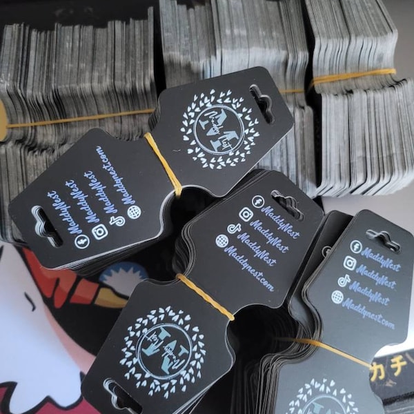 Custom Your Logo,wording Fold-over Necklace Jewelry Display Cards ...