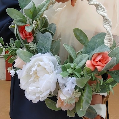 Design Your Own/custom Floral Macrame Hoop, Nursery Decor, Flower ...