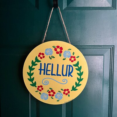 Hellur Door Hanger Sign Digital Download - Etsy