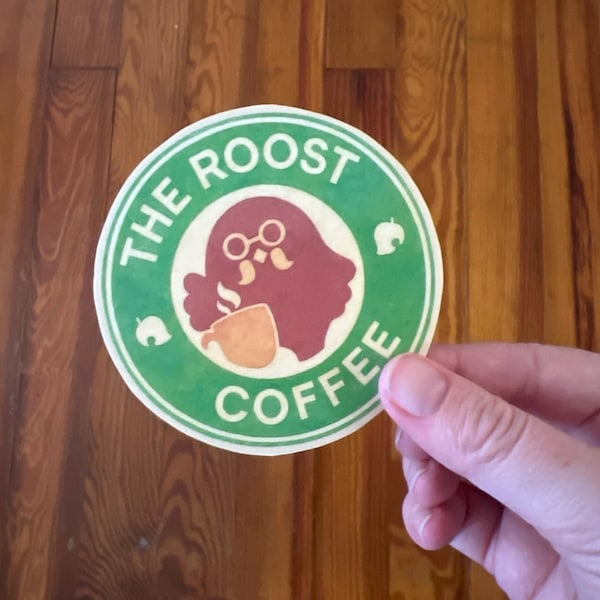 Animal Crossing New Horizons - the Roost Hand Painted, Laptop Sticker ...