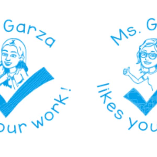 Custom Bitmoji Stamps,teacher Bitmoji Gifts,personalized Logo Stamps ...