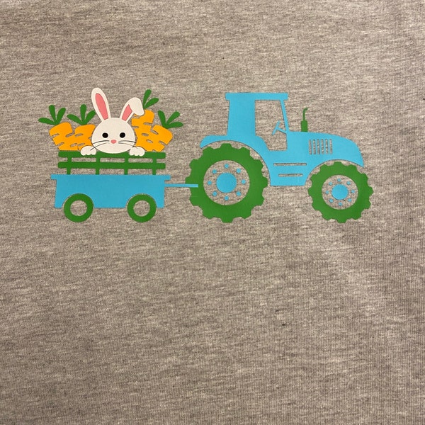 Bunny in Tractor Svg, Easter Svg, Happy Easter Svg, Easter Bunny ...