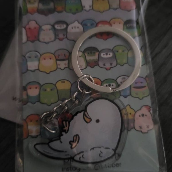 Dangling Budgie Keychain - Etsy