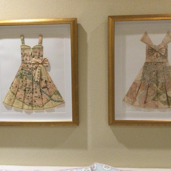 Paper Dress - Rome Map Dress - Etsy