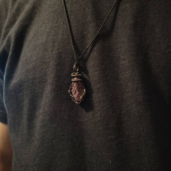 Rough Ruby Necklace, Natural Ruby Necklace, Crystal Necklace Men, July ...