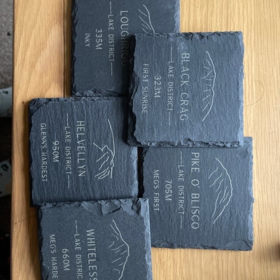 Scotland Highest Mountains Contours Set of 6 Slate Coasters - Etsy UK