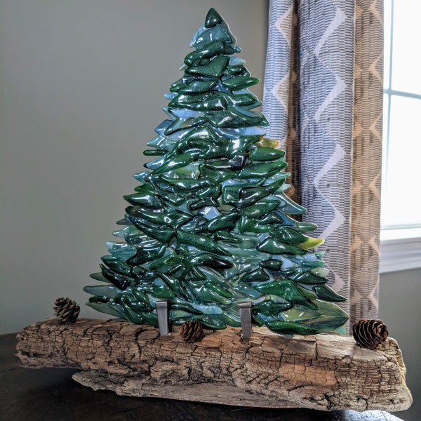 Fused Glass Tree Sculpture, Glass Art, Lyn Hunter Designs Original ...