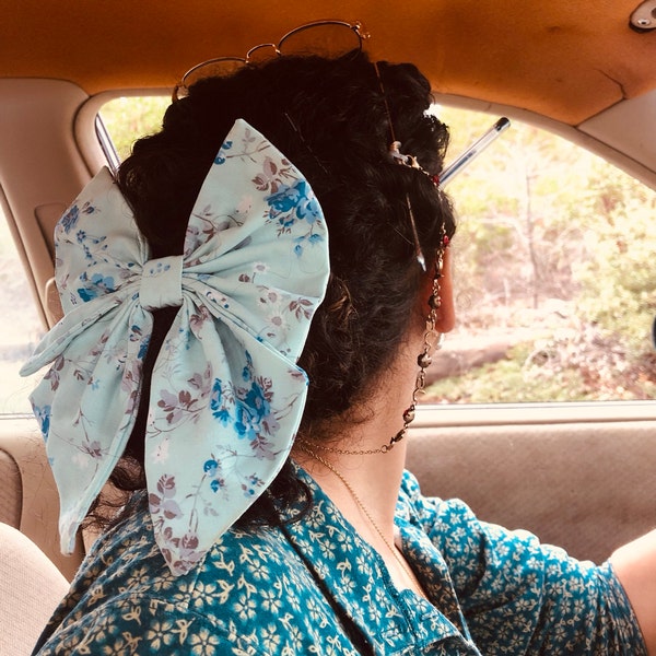 Beautiful Embroidered Bows and Scrunchie Set - Etsy