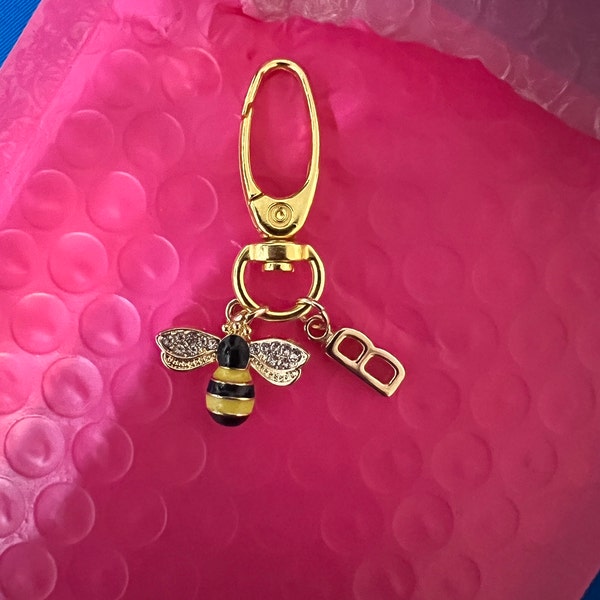 Bumble Bee Honeybee Keychain - Etsy