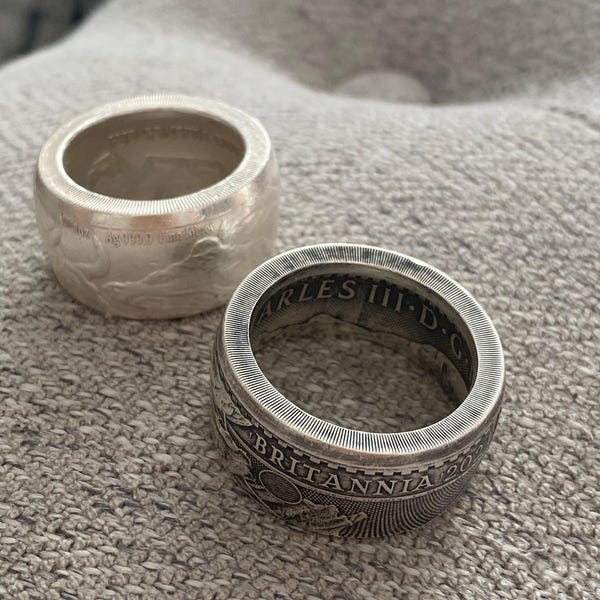 Coin Ring. Mexican 1oz Silver Libertad Coin Ring. Silver Ring. Mens ...