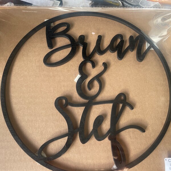 Personalized Circle Name Sign - Various Sizes, Wooden Name Sign, Custom ...