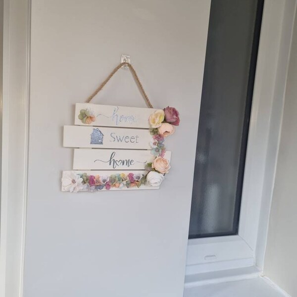 Personalised 3d Floral Room Sign, Wooden Room Sign, Personalised Name ...