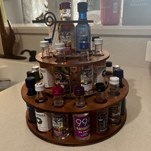 3 Tier Shot Cake, 21st Birthday Gift, Mini Liquor Bottle Stand, Funny ...