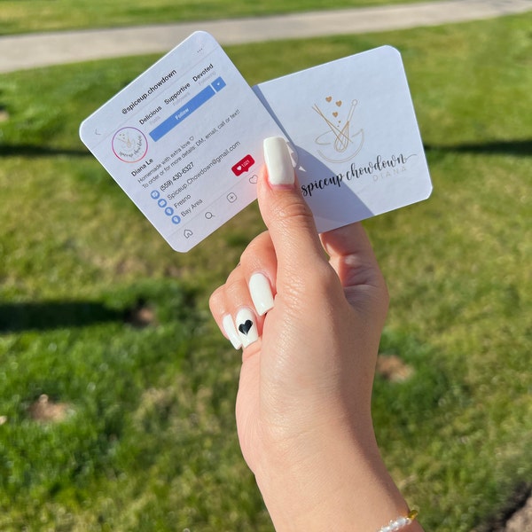 Instagram Social Media Business Cards | Mini Square Business Cards ...