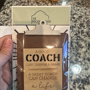 Coach Clipboard Card Holder, Coach Gift Card, Coach Appreciation Gift ...