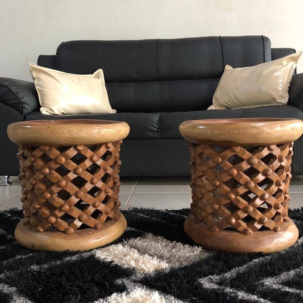 African Side Stool Bamileke Stool Coffee Table Side Stool Kings Stool ...