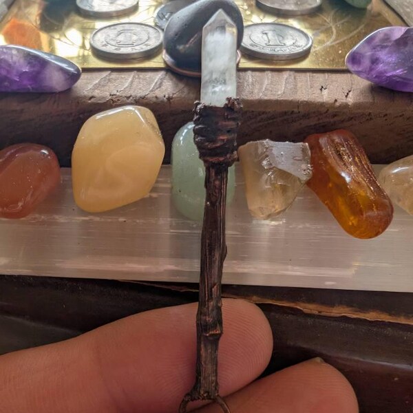 Crystal Mushroom Necklace | Cottagecore Pendant, Raw Crystal Jewelry ...