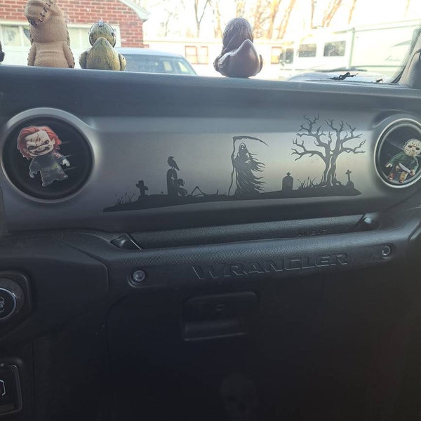 Custom Beach Wrangler/gladiator Dashboard Glove Box Vinyl Decal Sticker ...
