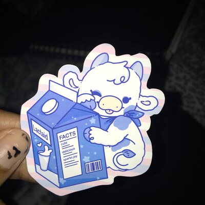 Lactaid Milk Cow Matte Vinyl Sticker - Etsy