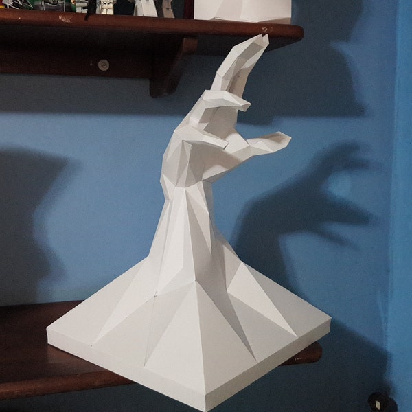 Zombie Hand Sculpture Paper Craft Model Digital Download PDF DIY ...