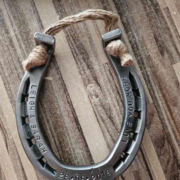 Blacksmith Made Iron Horseshoe 6th Anniversary Iron Wedding 6th Wedding Anniversary Iron 6 Year ...