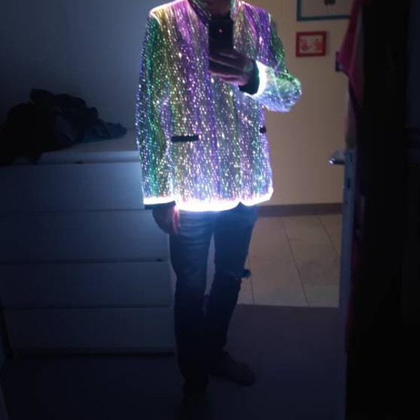 LED Light up Jacket for Men Formal Party Outfit Music Fesitval Outfit ...