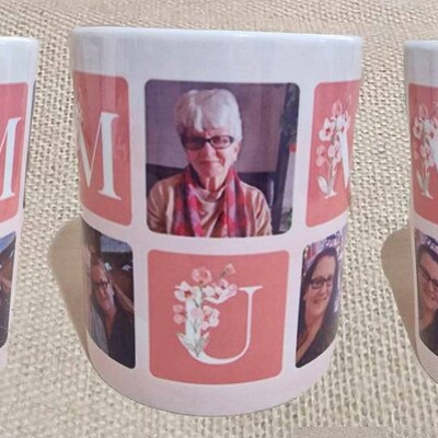 MOM Mug PNG Floral Mug & Heart Photo Mask PNG Template for Sublimation ...