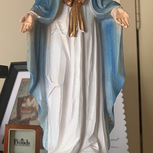 Virgin Mary Open Hands Praying Religious Statue Catholic Statuette Home ...