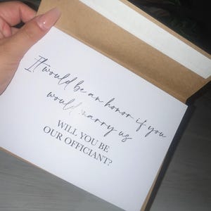 It Would Be an Honor If You Would Marry Us, Will You Be Our Officiant ...