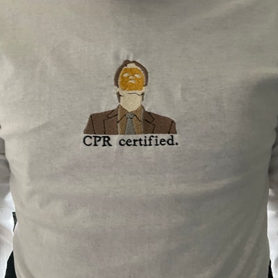Dwight Schrute CPR Certified Training Embroidery Design 3 Sizes - Etsy