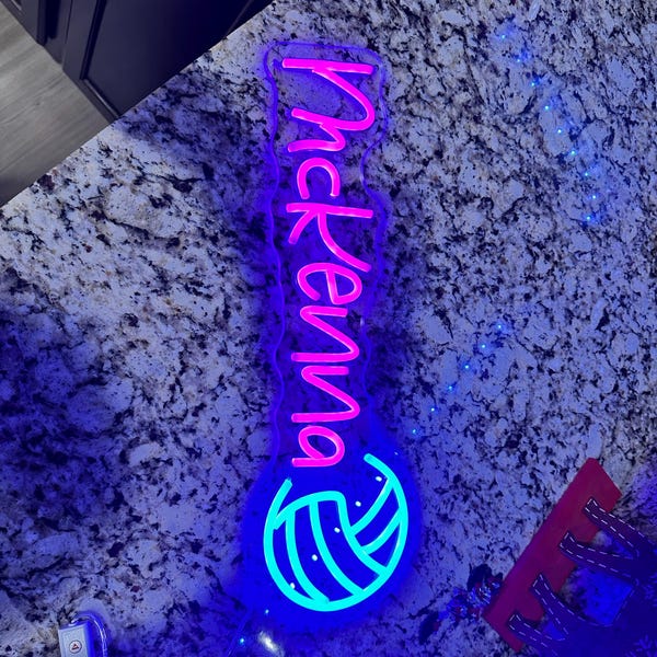 Custom Gothic Name Neon Sign, Old English Font Sign, Custom Name Neon ...