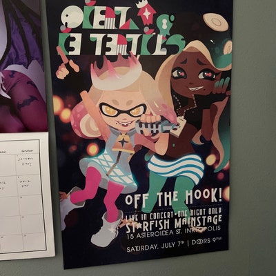 Off the Hook Concert Poster Splatoon 2 Artist Print Illustration - Etsy