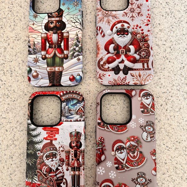 African American Pastel Pink Nutcracker Phone Case for iPhone 16 15 14 ...