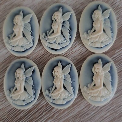 Vampire Cameo 5 Unset Cameos Vampire Bat Girl Lady Ivory on Hazy Dark ...