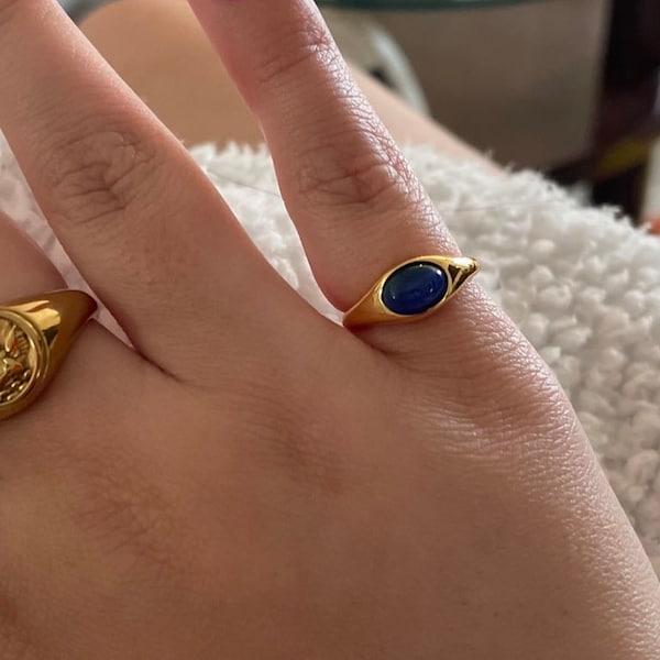 Signet Mood Rings by Caitlyn Minimalist • Statement Gemstone Rings in ...