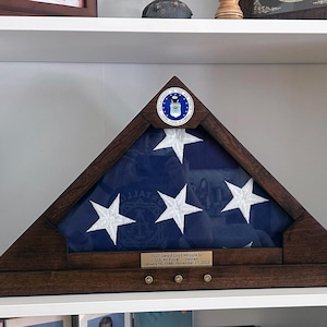 Flag Display Case With Embedded Shell Casings Maple Inlay Service ...