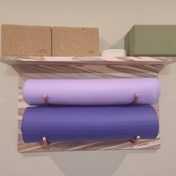 Yoga Mat Rack, Gym Mat Storage, Yoga Mat Holder With Shelf, Fitness and ...